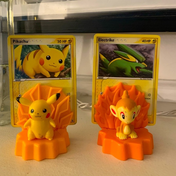 Pokemon | Toys | Pokemon Pikachu Chimchar Burger King Meal Toy Card ...